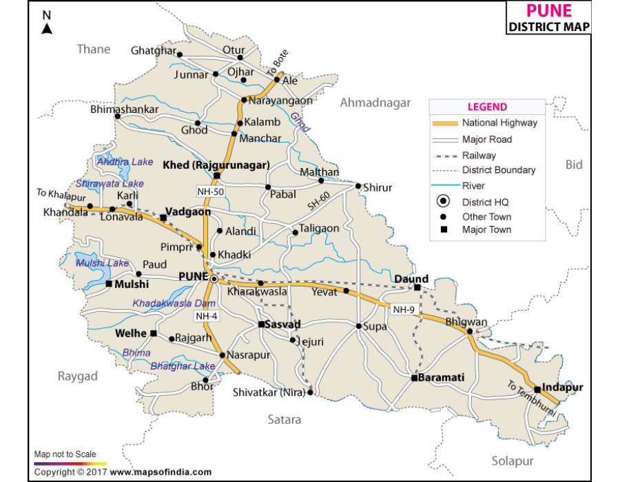 Buy Pune District Map Online Buy Pune District Map Online
